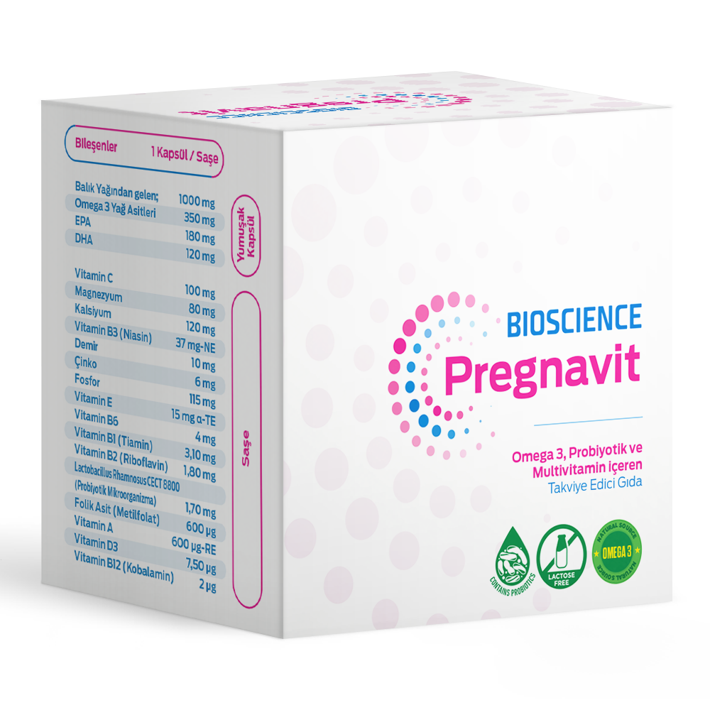 Bioscience Pregnavit Omega 3 Probiyotik ve Multivitamin 30 Kapsül ...